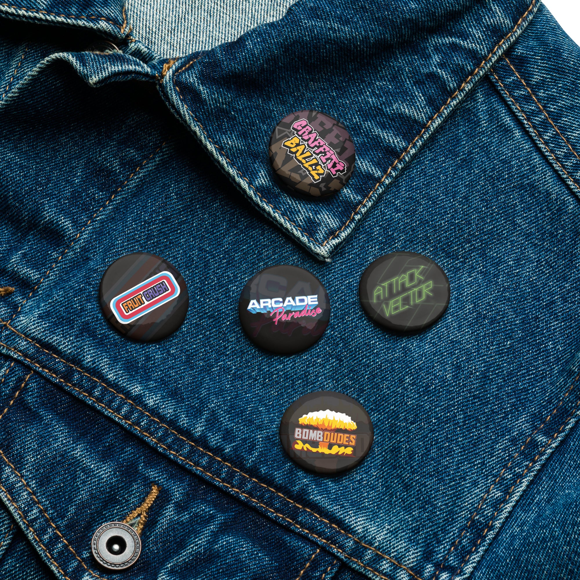 Set of Arcade Pin Buttons – Wired Productions